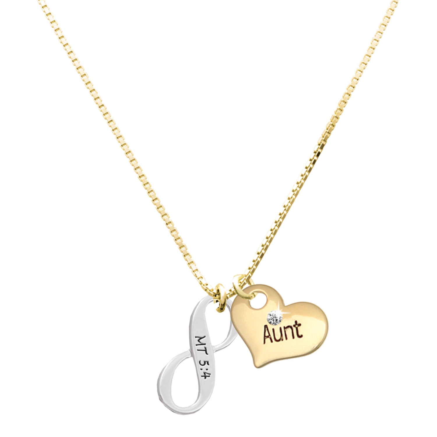 Delight Jewelry Silver-tone Matthew 5:4 Infinity Sign - Large Goldtone ...