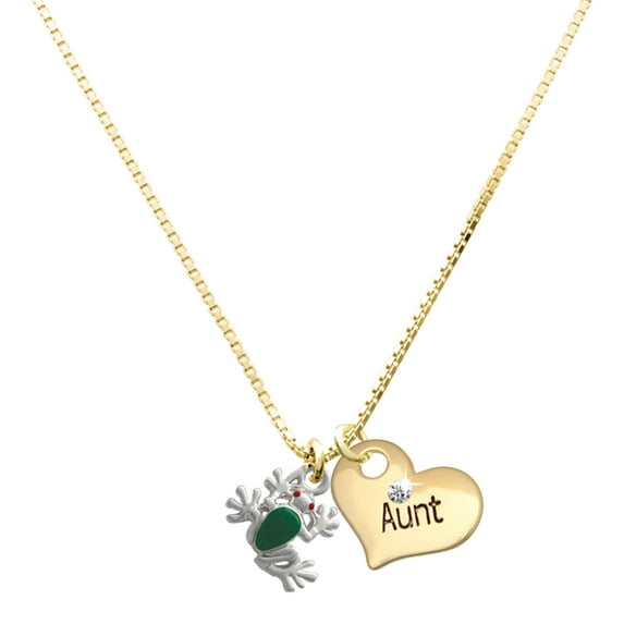 Delight Jewelry Silver-tone Mini Green Tree Frog - Large Goldtone Aunt ...