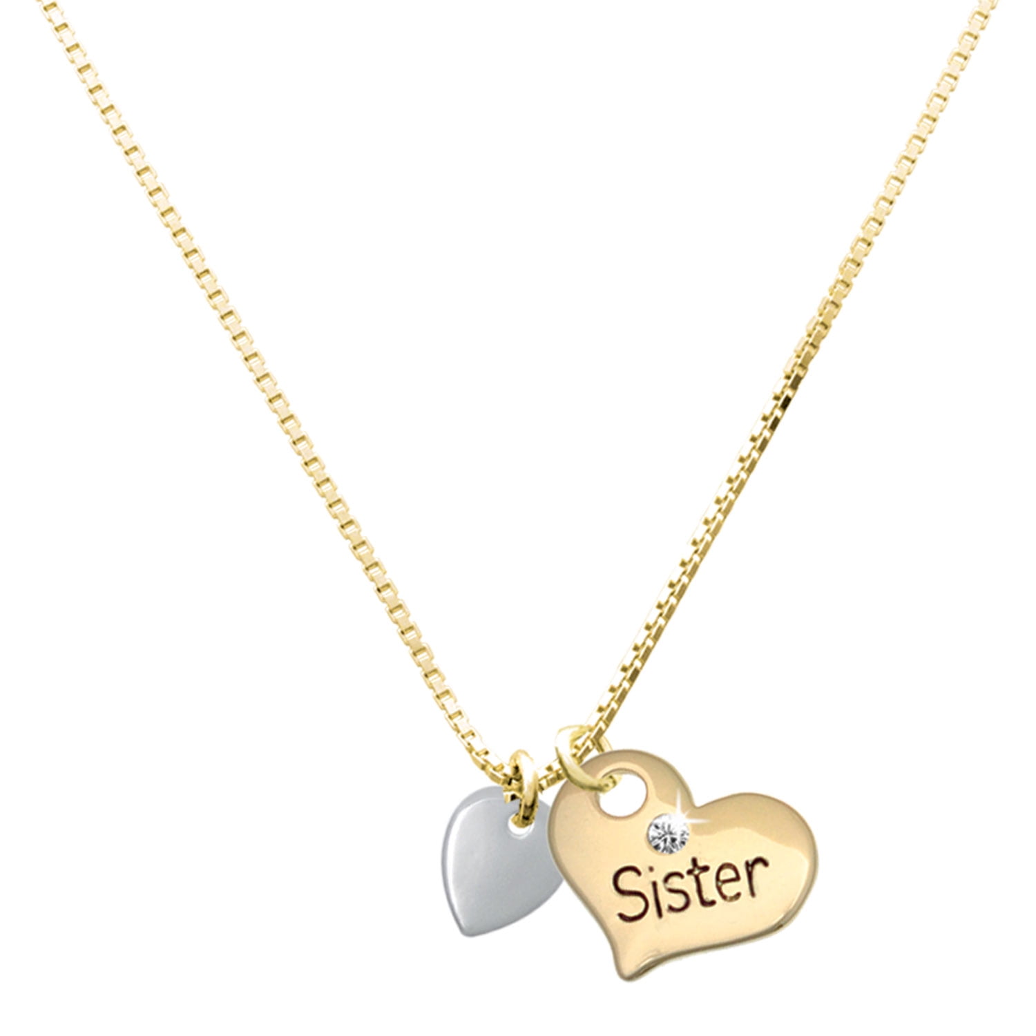 Delight Jewelry Silver-tone Mini Guitar Pick - Large Goldtone Sister ...