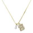 Delight Jewelry Silver-tone Mini Infinity Sign - Large Goldtone Crystal ...
