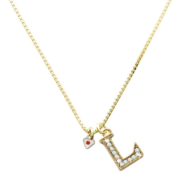 Delight Jewelry Silver-tone Mini July - Red Crystal Heart - Large ...