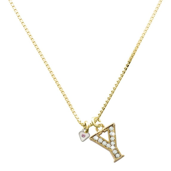 Delight Jewelry Silver-tone Mini Light Pink Crystal Heart - Large ...