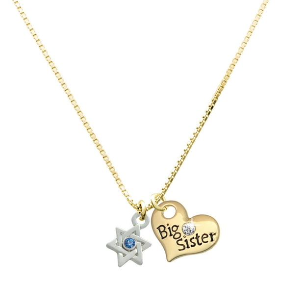 Delight Jewelry Silver-tone Mini Star of David with Blue Crystal ...