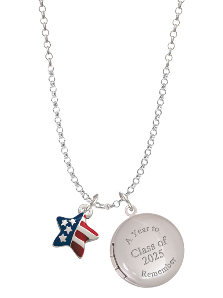 Delight Jewelry Silver-tone Mini USA Patriotic Star - Class of 2025 ...