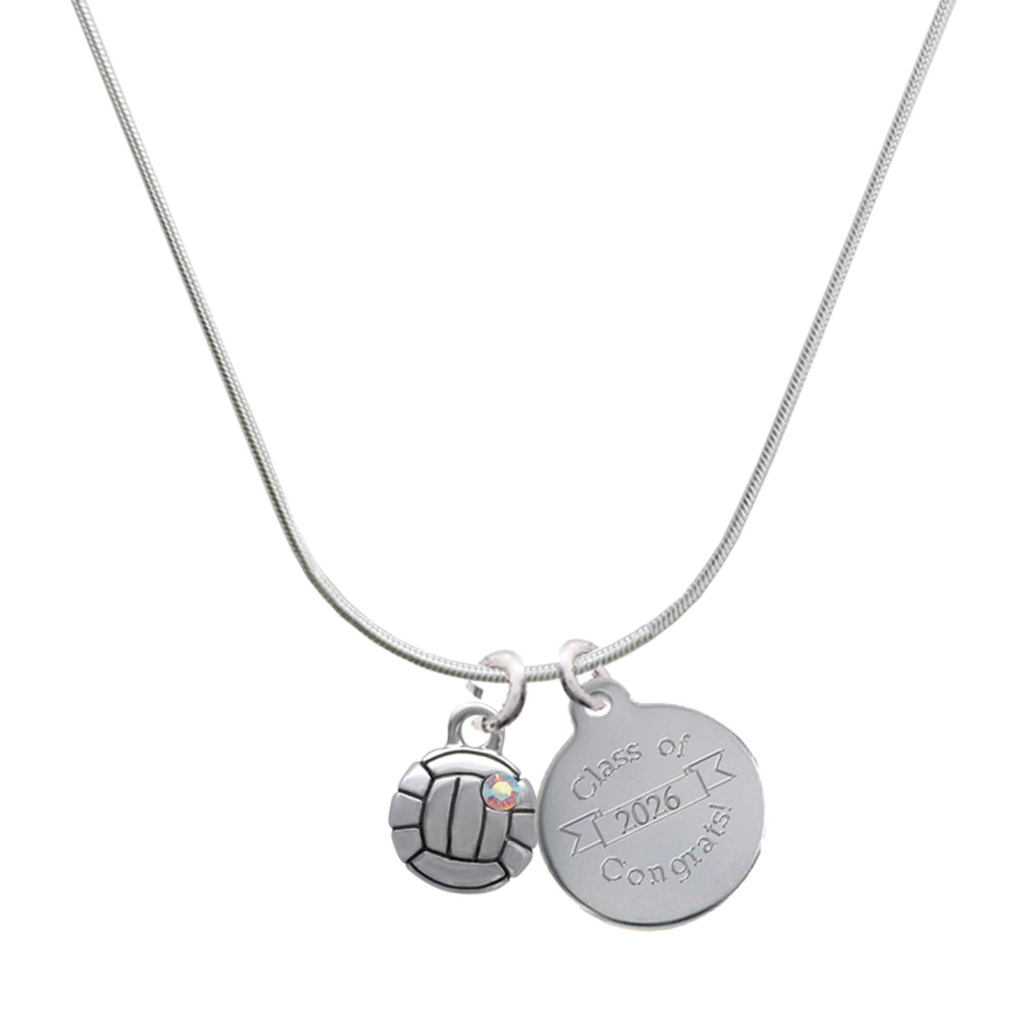 Delight Jewelry Silver-tone Mini Volleyball/Water polo - Engraved ...
