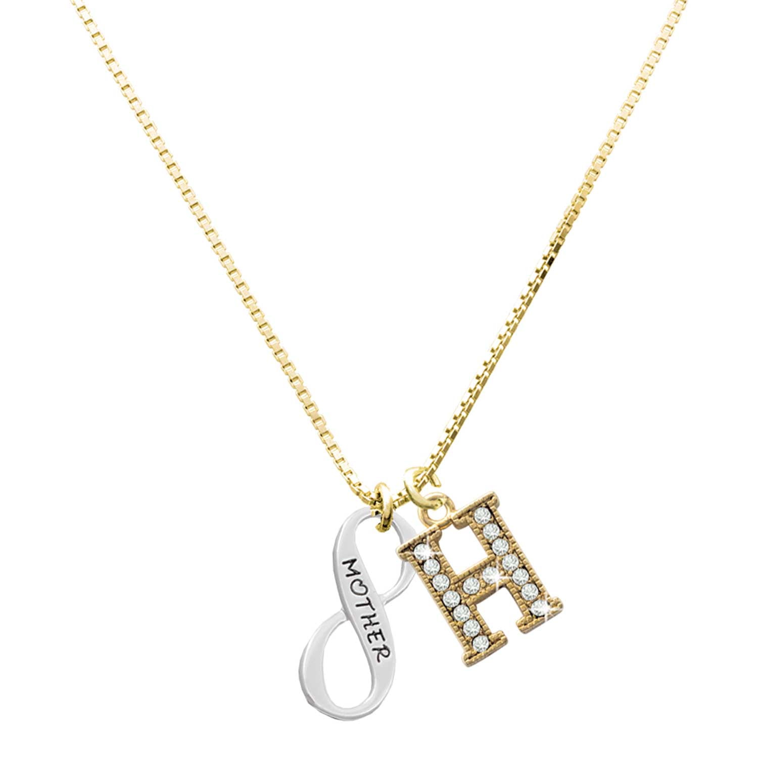 Delight Jewelry Silver-tone Mother Infinity Sign and Large Goldtone ...