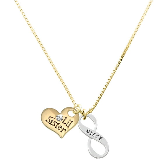 Delight Jewelry Silver-tone Niece Infinity Sign - Large Goldtone Lil ...