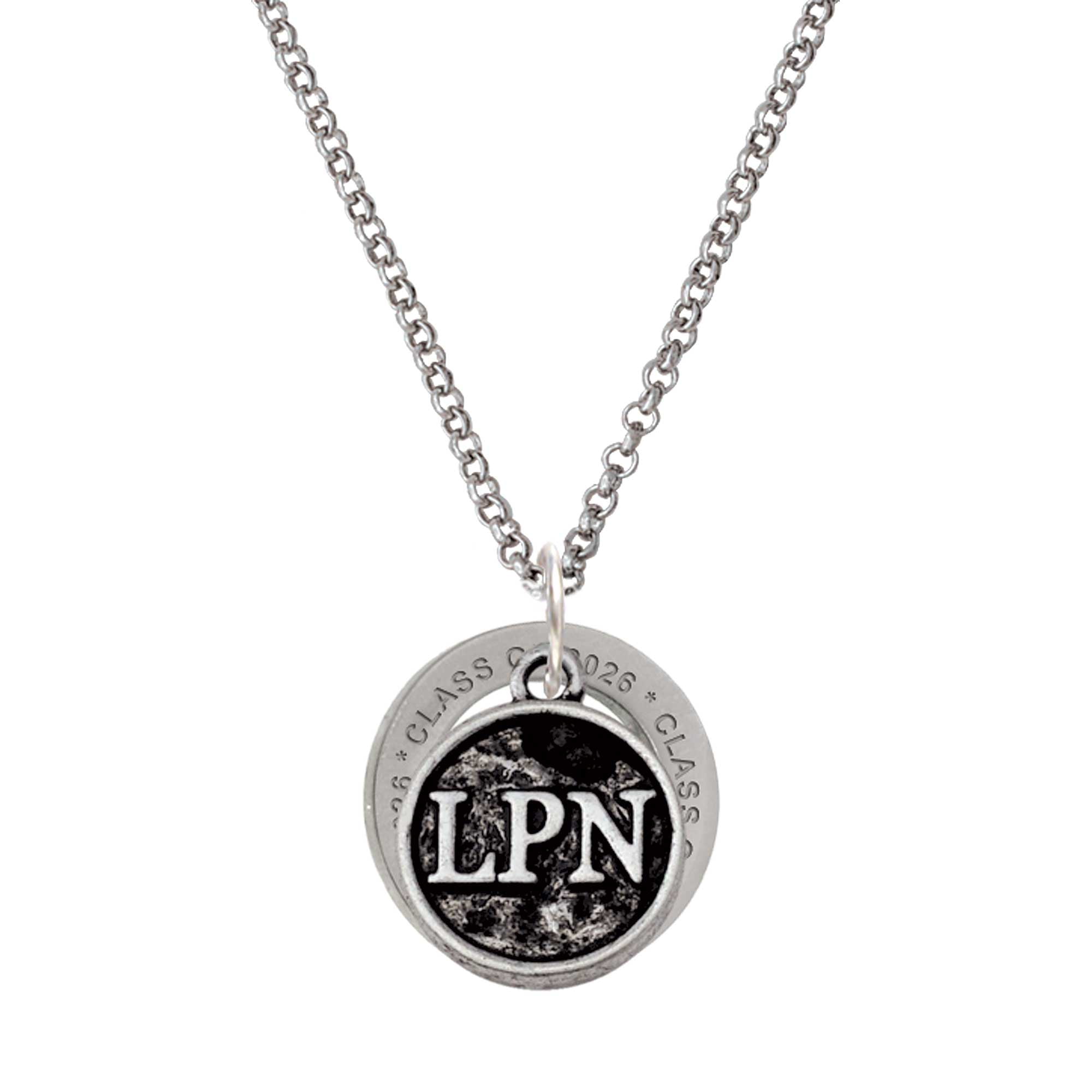 Delight Jewelry Silver-tone Nurse Caduceus Seal - LPN - Class of 2026 ...
