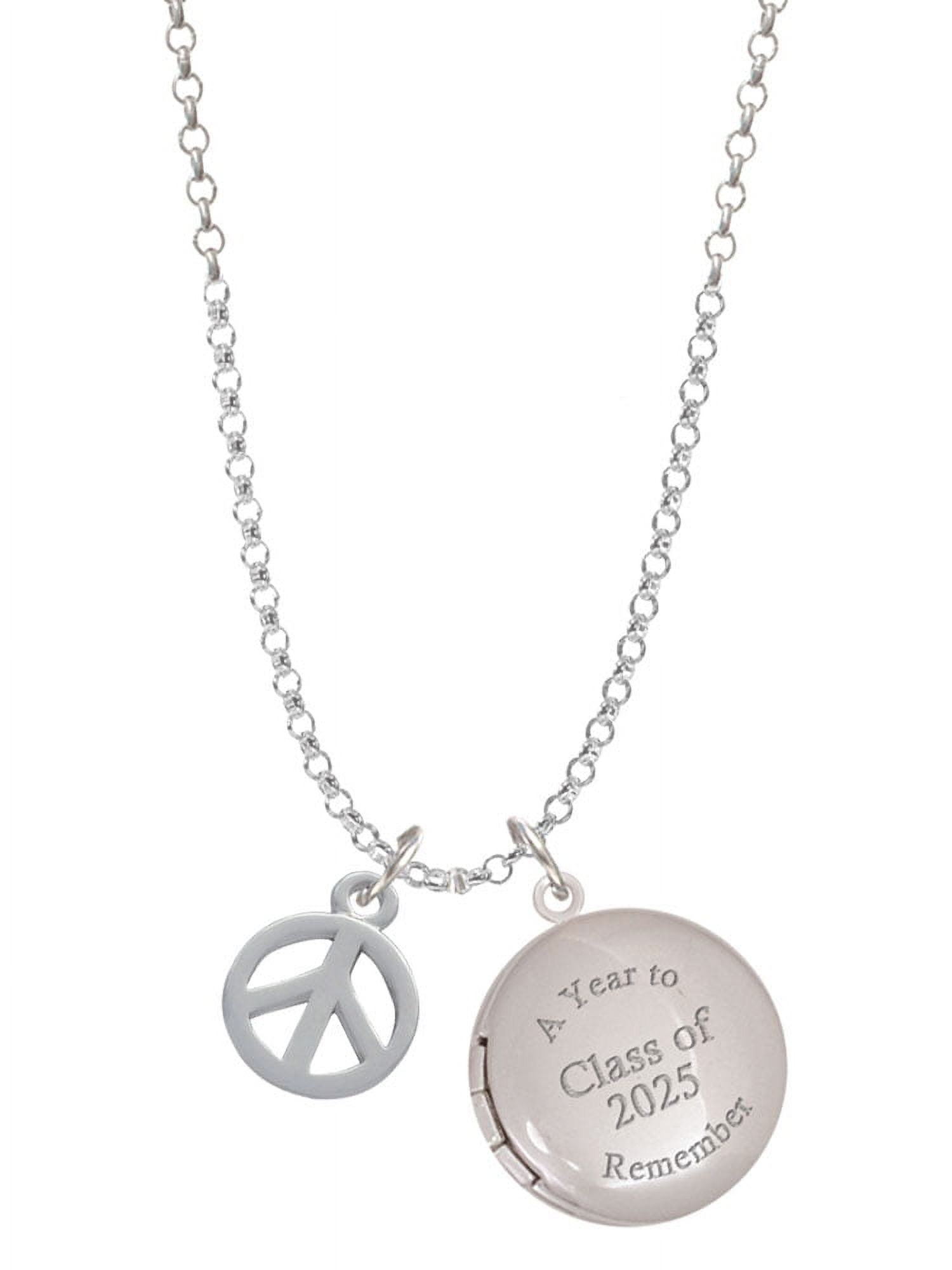 Delight Jewelry Silver-tone Peace Sign - Class of 2025 Year to Remember ...