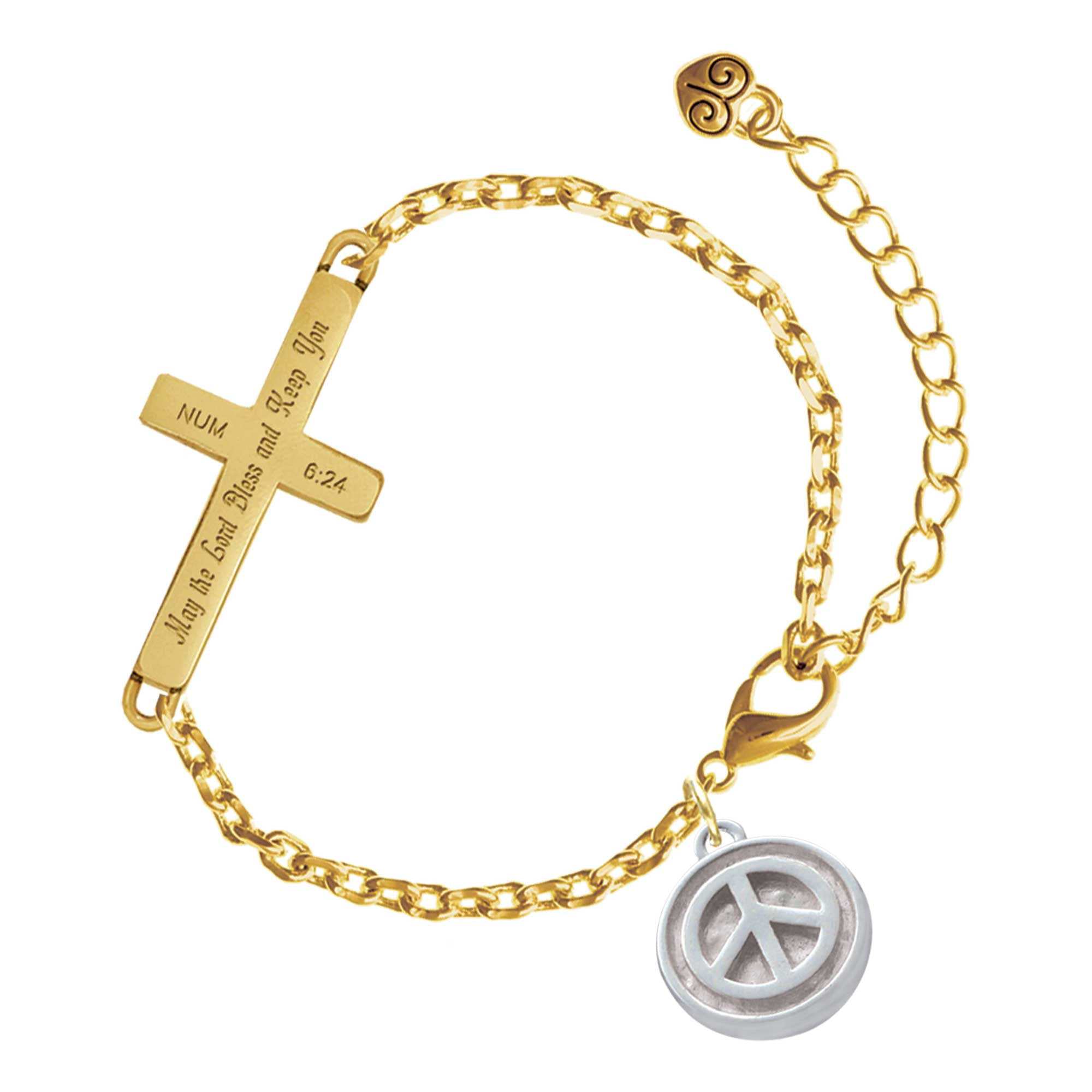 Delight Jewelry Silver-tone Peace Sign - Round Seal - Gold Tone Numbers ...