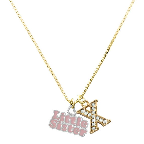 Delight Jewelry Silver-tone Pink ''Little Sister'' with Heart - Large ...