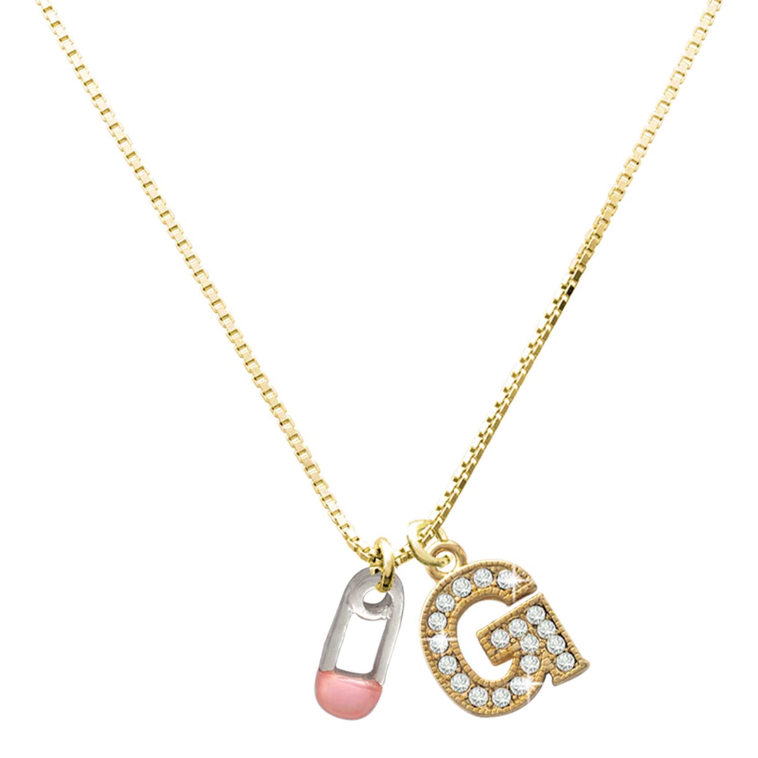 Delight Jewelry Silver-tone Pink Safety Pin and a Large Goldtone ...