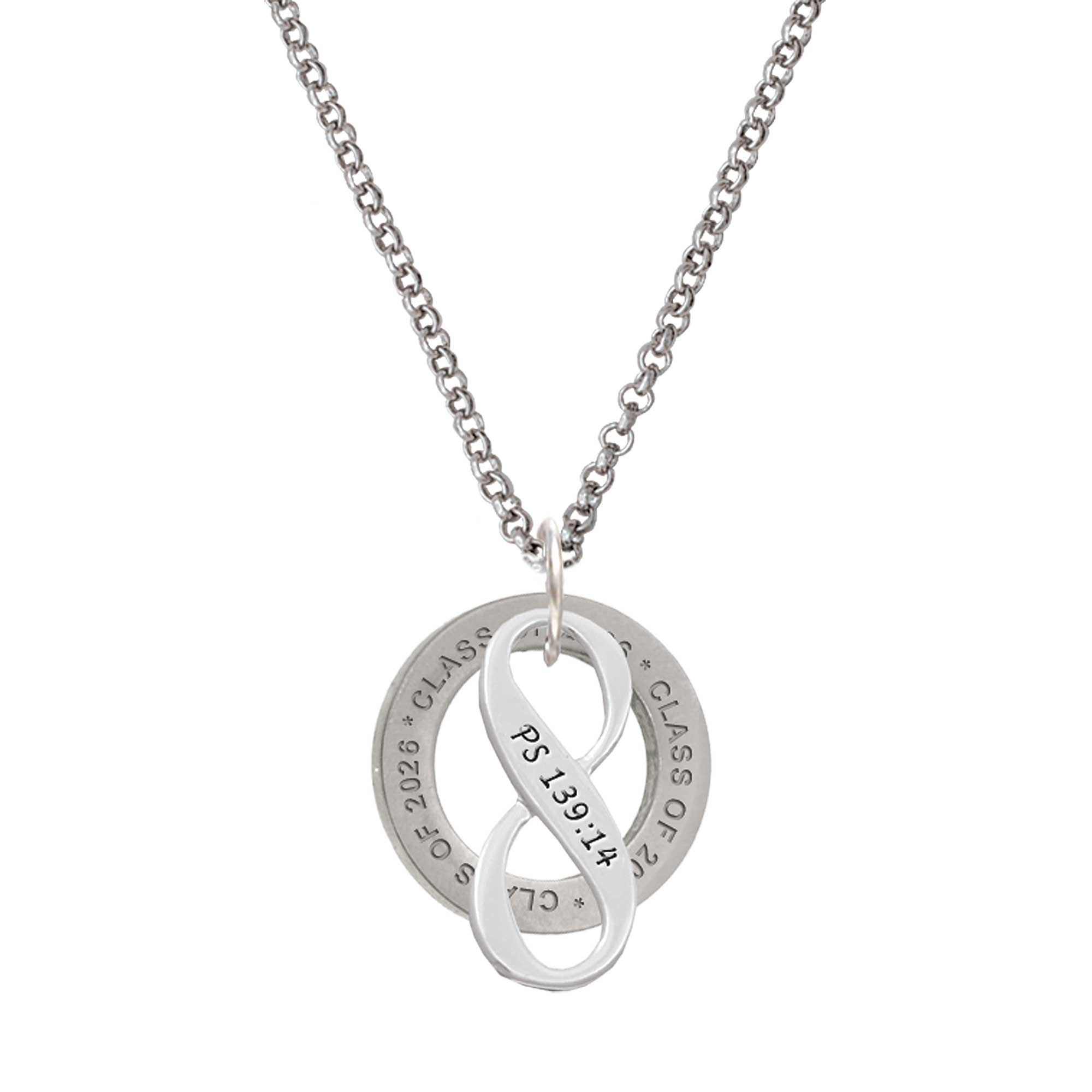 Delight Jewelry Silver-tone Psalm 139:14 Infinity Sign - Class of 2026 ...
