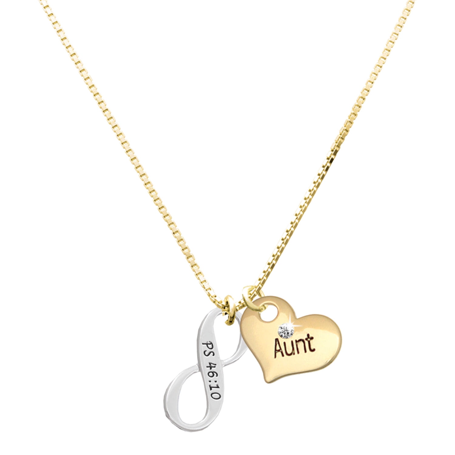 Delight Jewelry Silver-tone Psalm 46:10 Infinity Sign - Large Goldtone ...