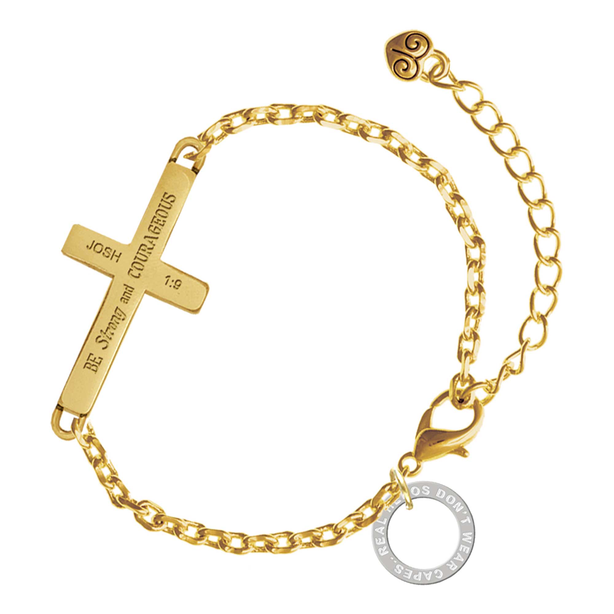 Delight Jewelry Silver-tone Real Heroes Teach Eternity Ring - Gold Tone ...