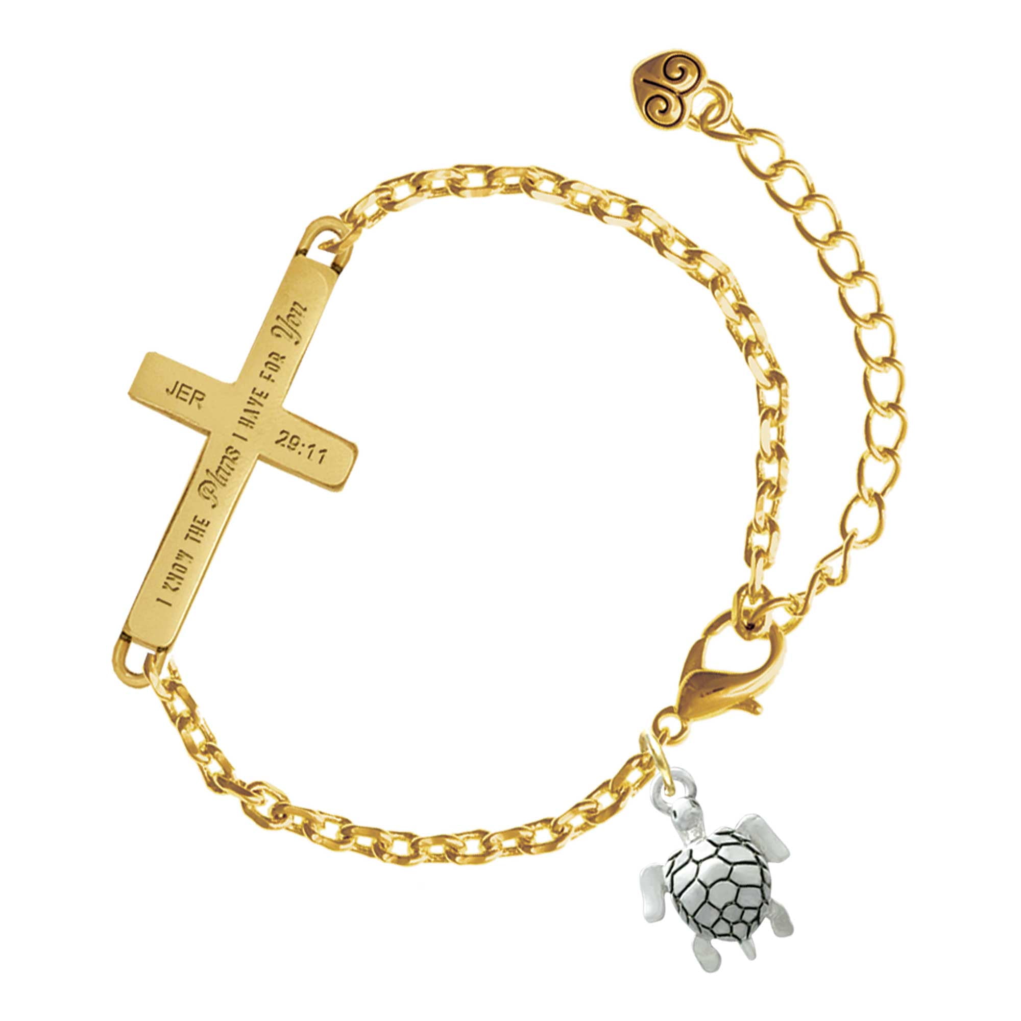 Delight Jewelry Silver-tone Sea Turtle - Gold Tone Jeremiah 29:11 I ...