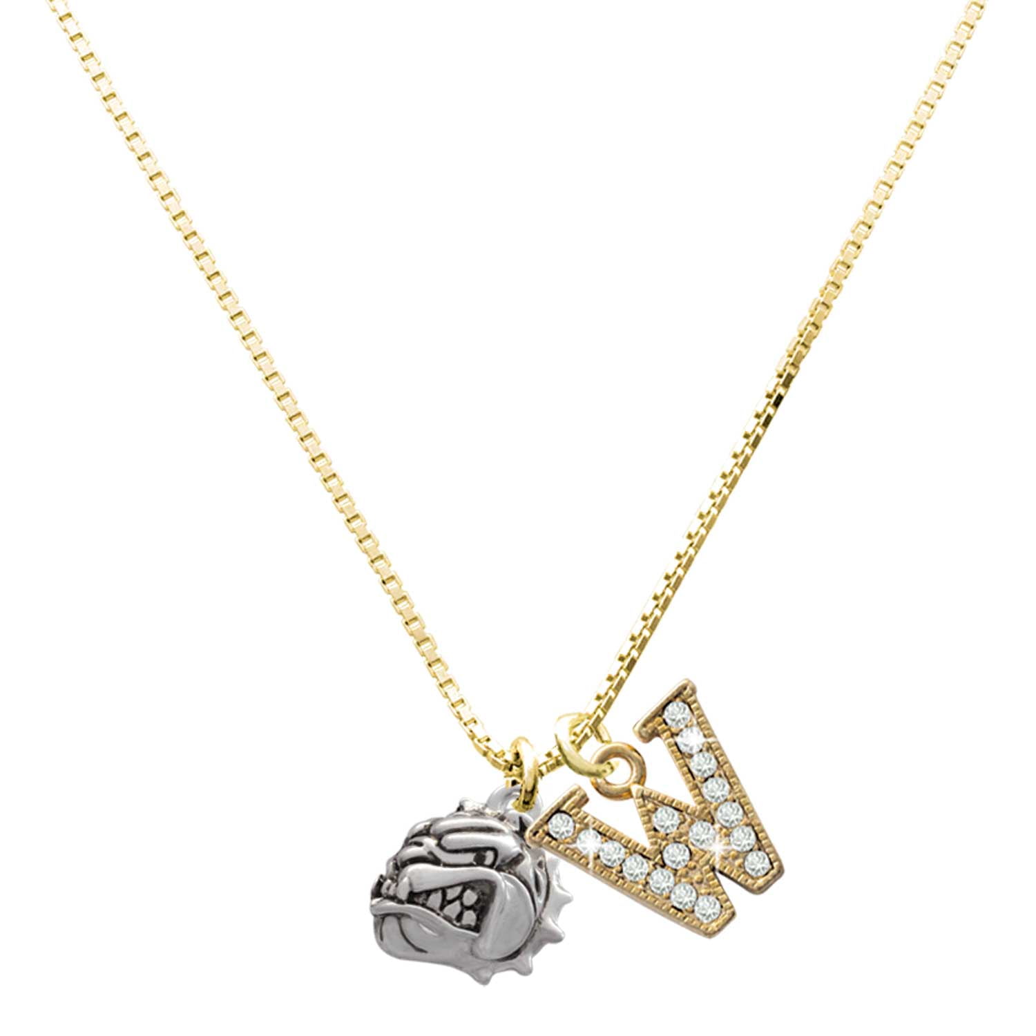 Delight Jewelry Silver-tone Small Bulldog - Mascot - Large Goldtone ...