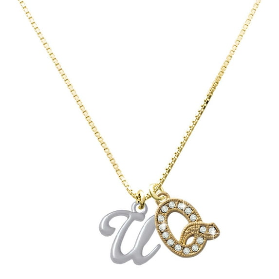 Delight Jewelry Silver-tone Small Gelato Script Initial - U - Large ...