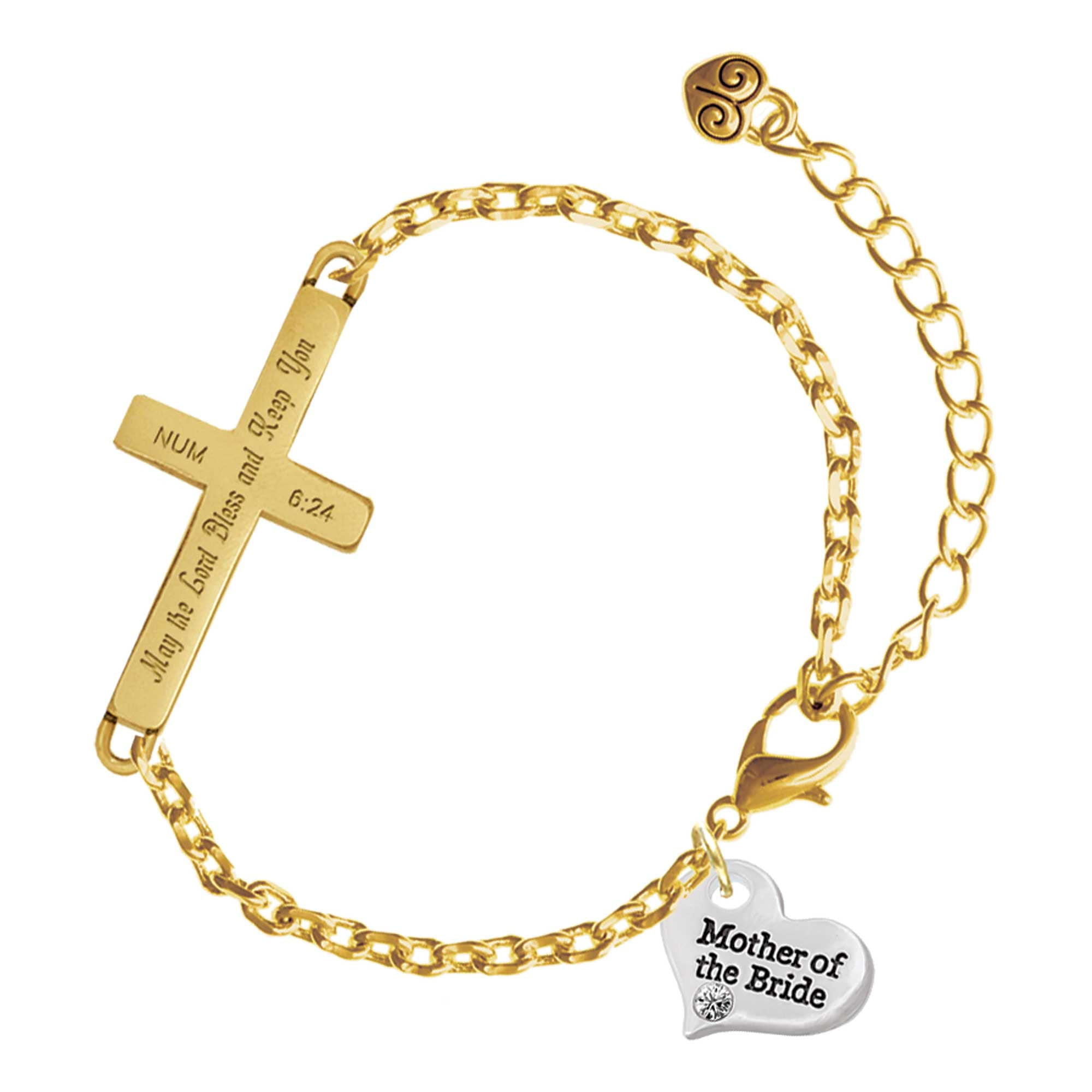 Delight Jewelry Silver-tone Small Mother of the Bride Heart - Gold Tone ...