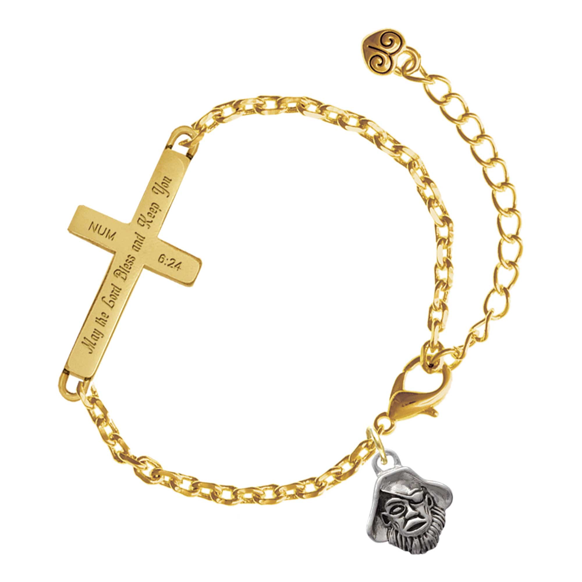 Delight Jewelry Silver-tone Small Pirate - Mascot - Gold Tone Numbers 6 ...