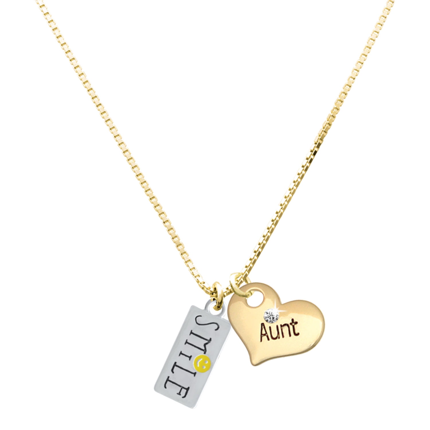 Delight Jewelry Silver-tone Smile with Smiley Face Rectangle - Large ...