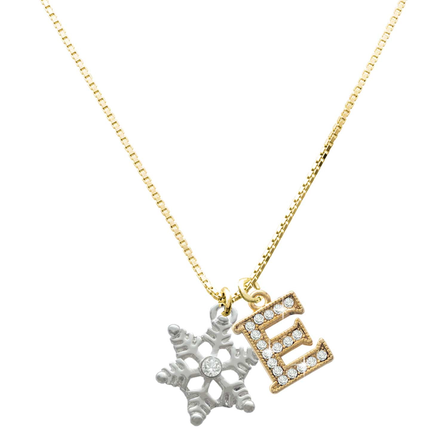 Delight Jewelry Silver-tone Snowflake with Clear Crystal - Large ...