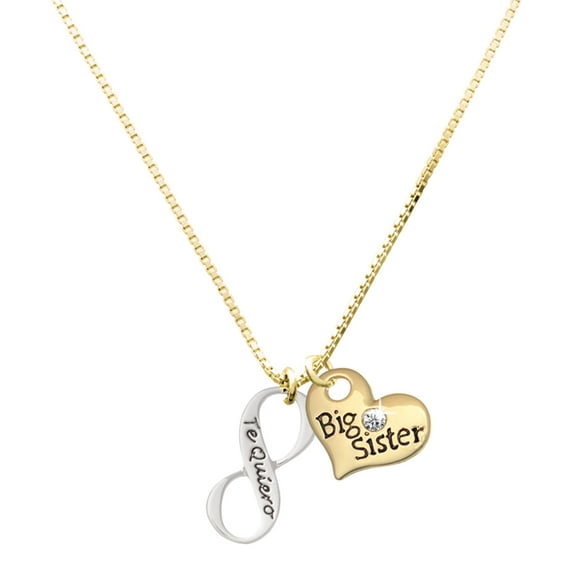 Delight Jewelry Silver-tone Te Quiero Infinity Sign - Large Goldtone ...