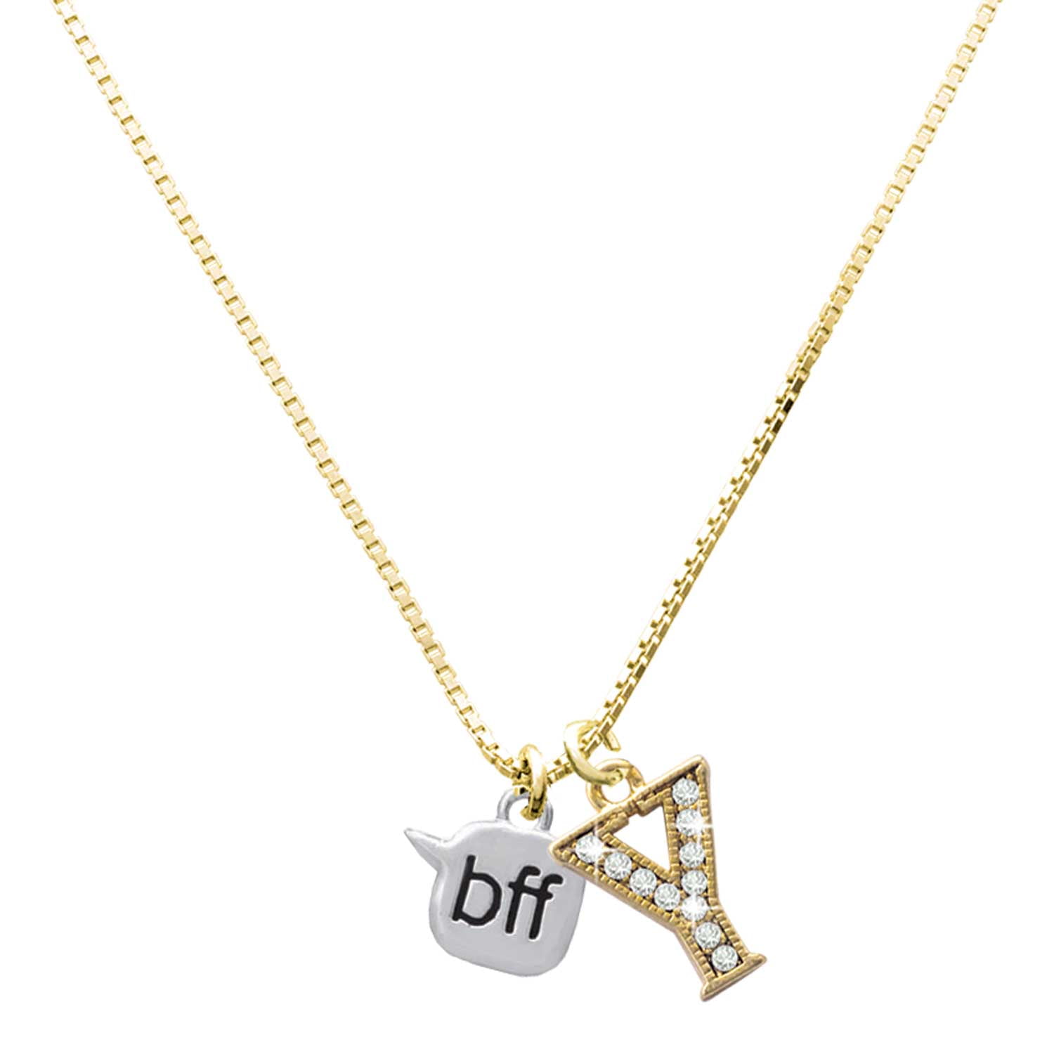 Delight Jewelry Silver-tone Text Chat - bff - Best Friends Forever ...