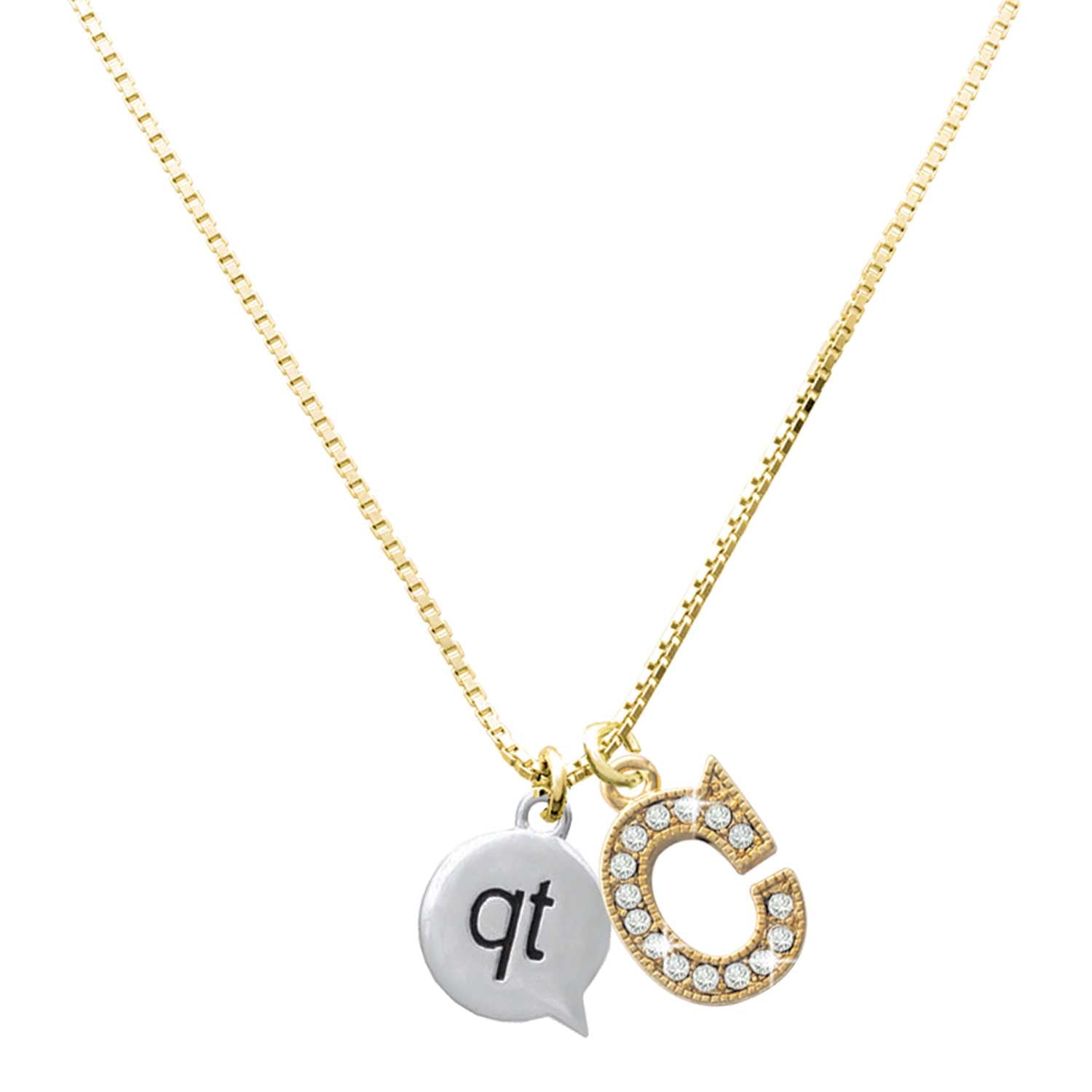 Delight Jewelry Silver-tone Text Chat - qt - Cutie with a Large ...