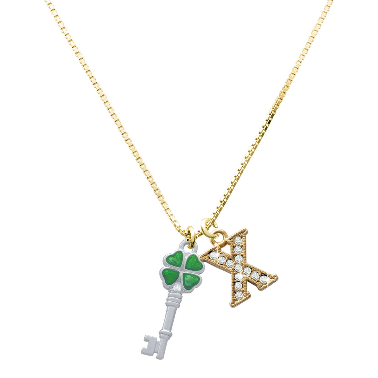Delight Jewelry Silver-tone Translucent Green Lucky Four Leaf Clover ...