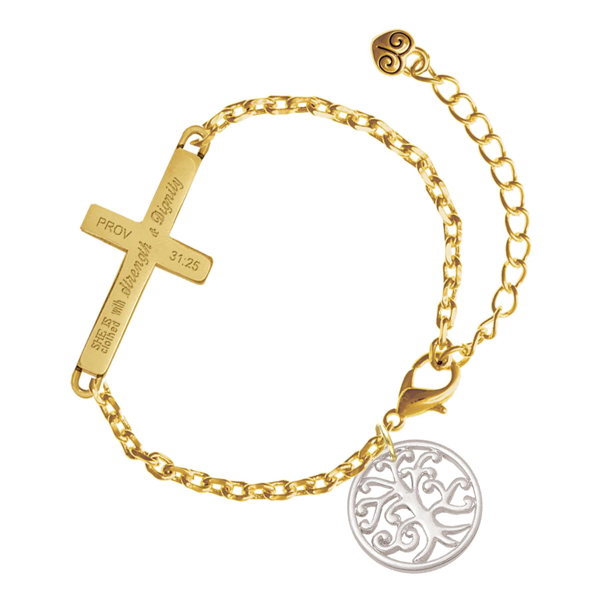 Delight Jewelry Silver-tone Tree of Life Cutout - Gold Tone Proverbs 31 ...