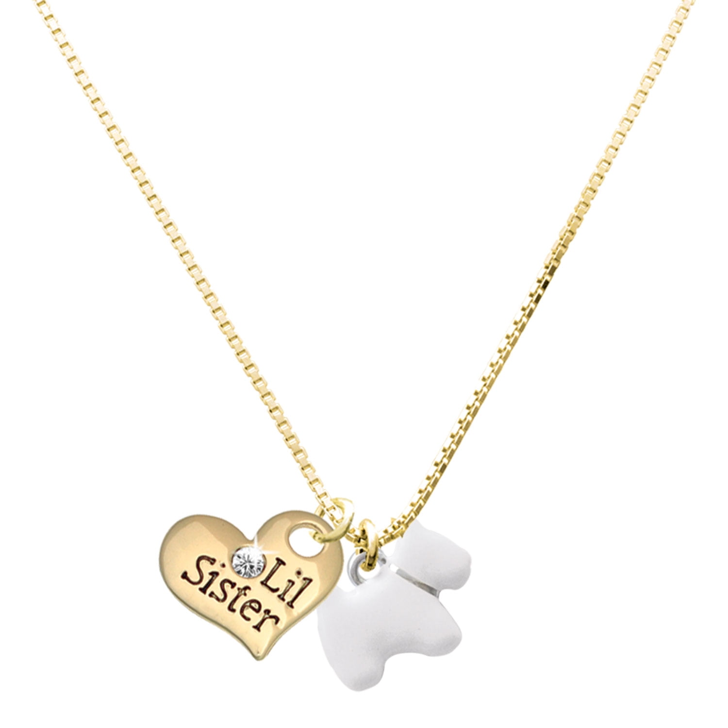 Delight Jewelry Silver-tone White Westie Dog - Large Goldtone Lil ...