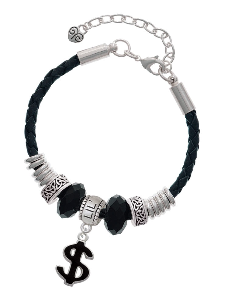 Delight Jewelry Silvertone Black Dollar Sign Big Sister Celtic Knot ...
