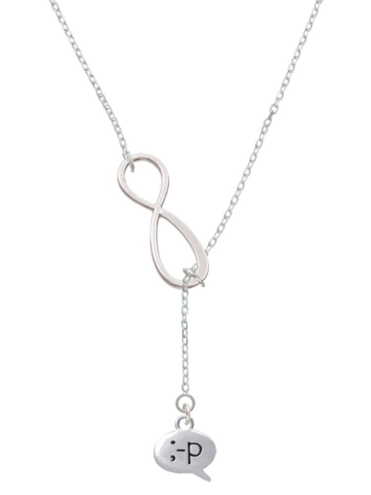 Delight Jewelry Silvertone Emoticon :-P - Cheeky - Silver tone Elegant ...