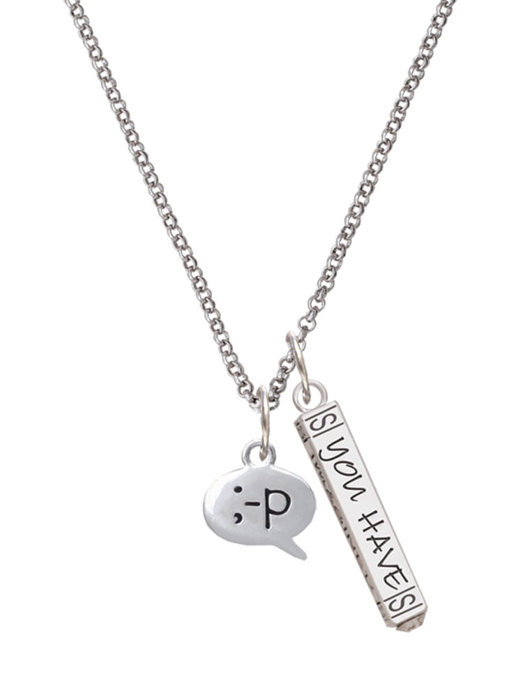 Delight Jewelry Silvertone Emoticon :-P - Cheeky - Silvertone Live the ...