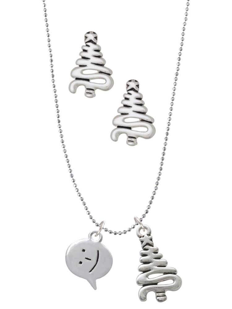 Delight Jewelry Silvertone Emoticon :-) - Smiling - Silver tone Zig Zag ...