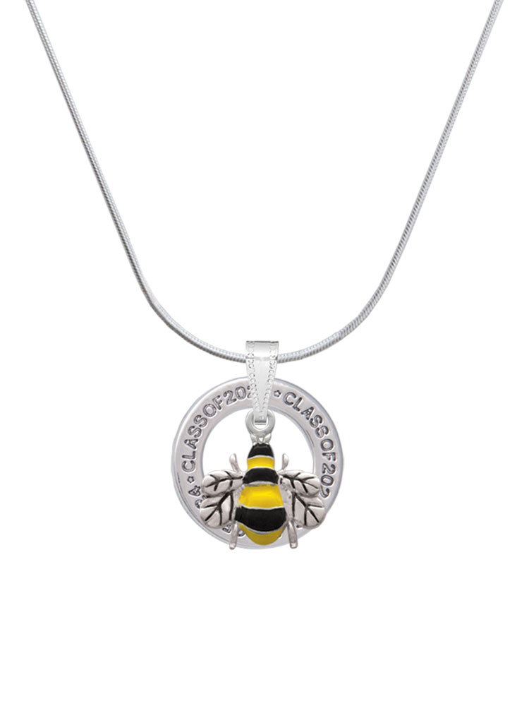 Delight Jewelry Silvertone Enamel Bee Silver-tone Class of 2024 Ring ...
