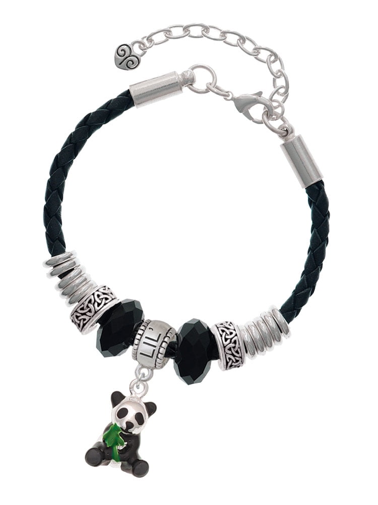 Delight Jewelry Silvertone Enamel Sitting Panda Big Sister Celtic Knot ...