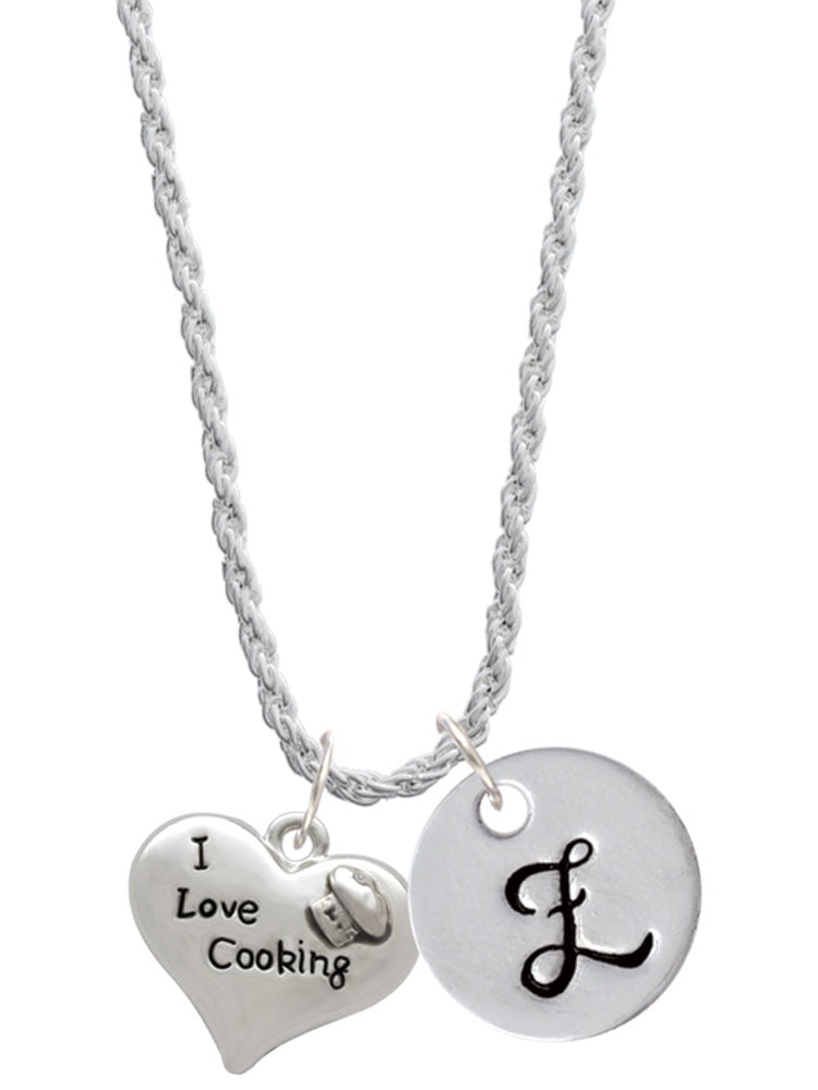 Delight Jewelry Silvertone I love Cooking Heart with Chef Hat ...