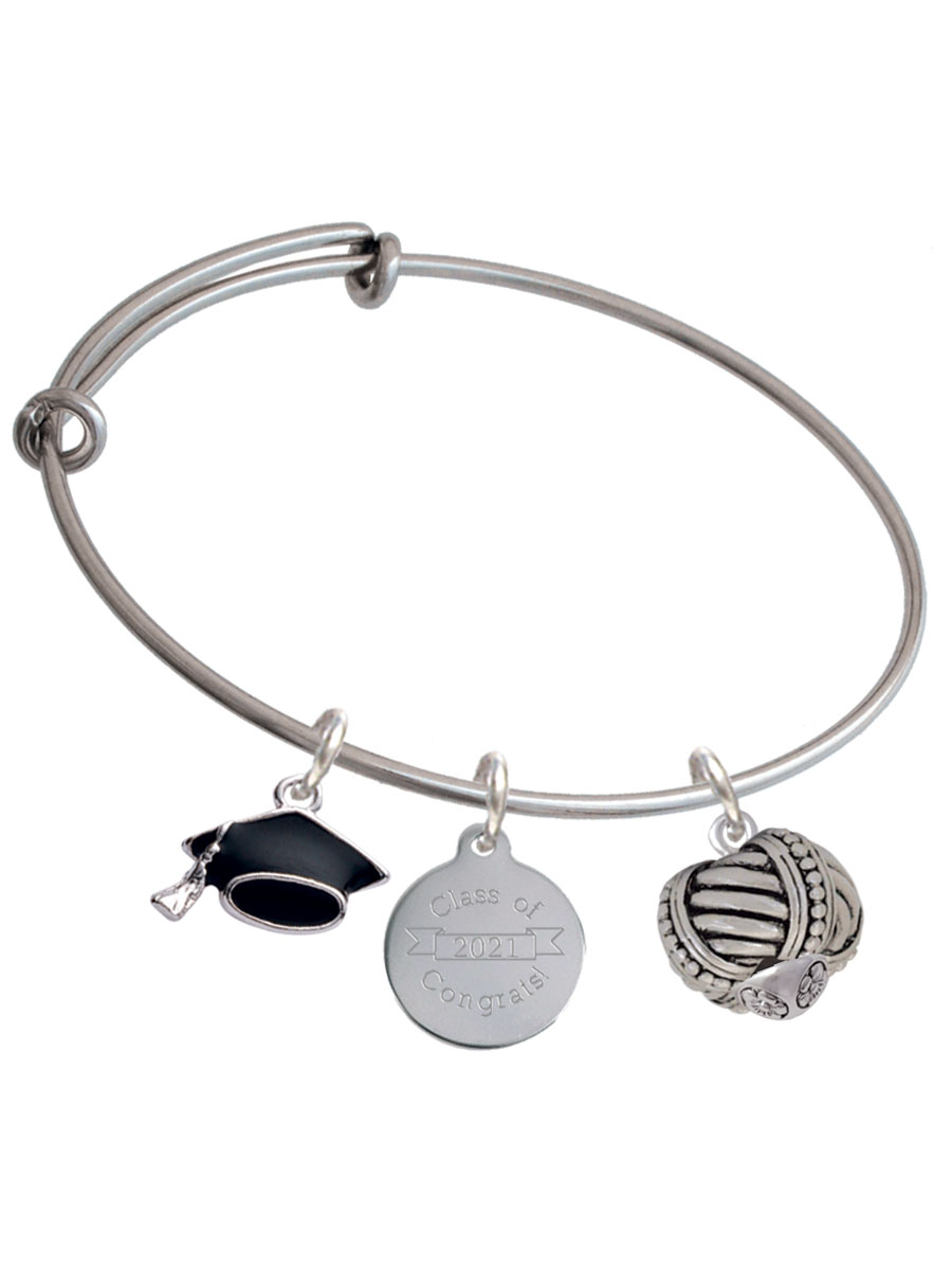 Delight Jewelry Silvertone Large Rope with Cross Spinner Class of 2021 ...