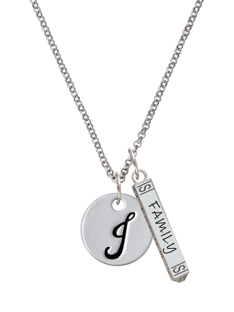 Delight Jewelry Silvertone Large Script Letter - J - 3/4'' Disc ...