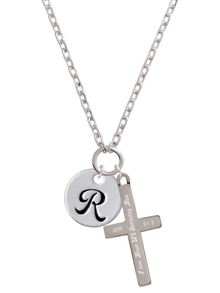 Delight Jewelry Silvertone Large Script Letter - R - 3/4'' Disc ...