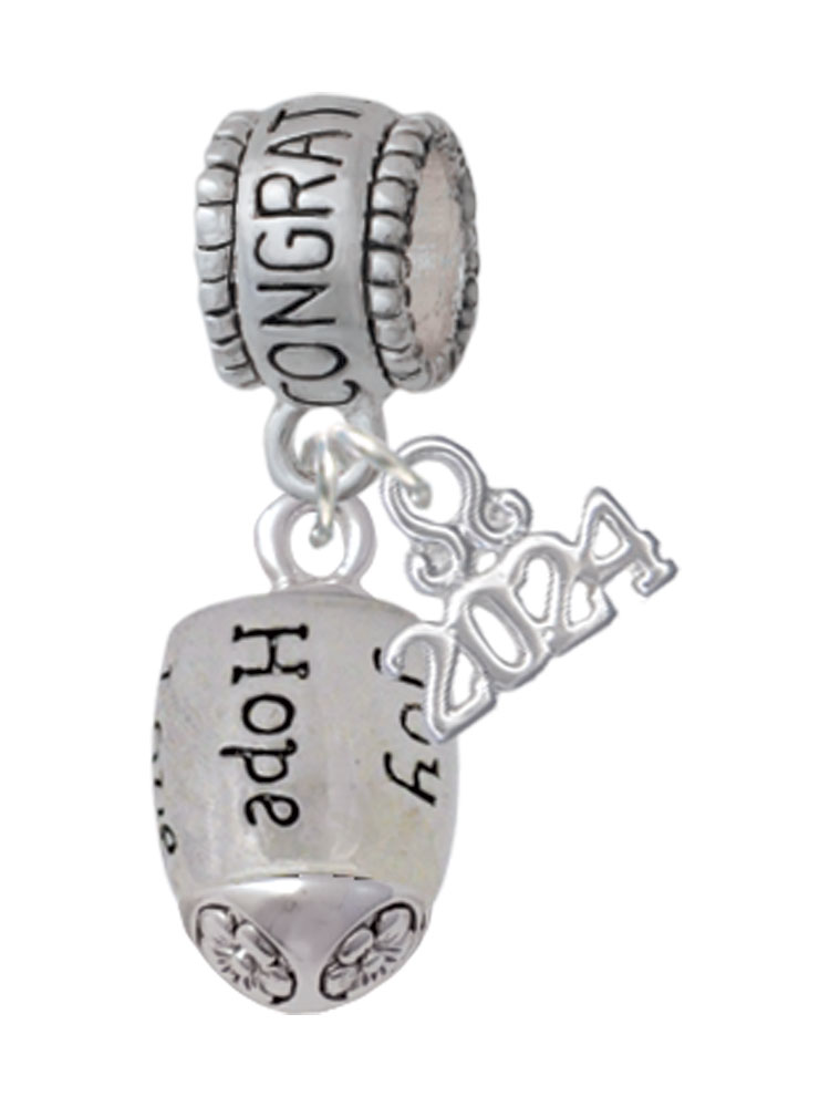 Delight Jewelry Silvertone Love, Faith, Pray, Peace, Joy, Hope Spinner ...
