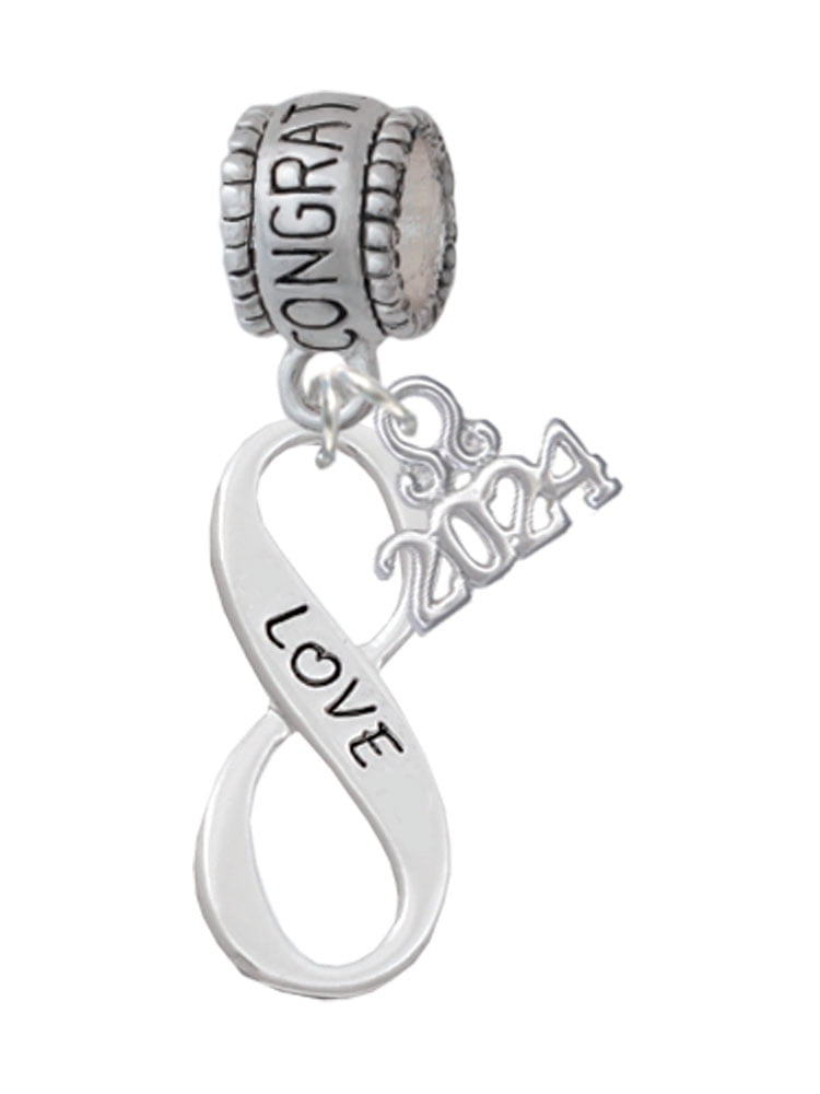 Delight Jewelry Silvertone Love Infinity Sign Congratulations Charm ...