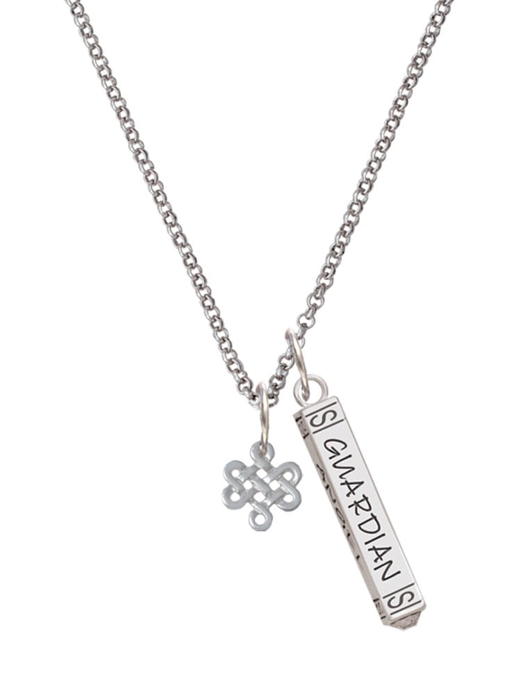 Delight Jewelry Silvertone Mini Open Infinity Knot Silvertone Guardian ...