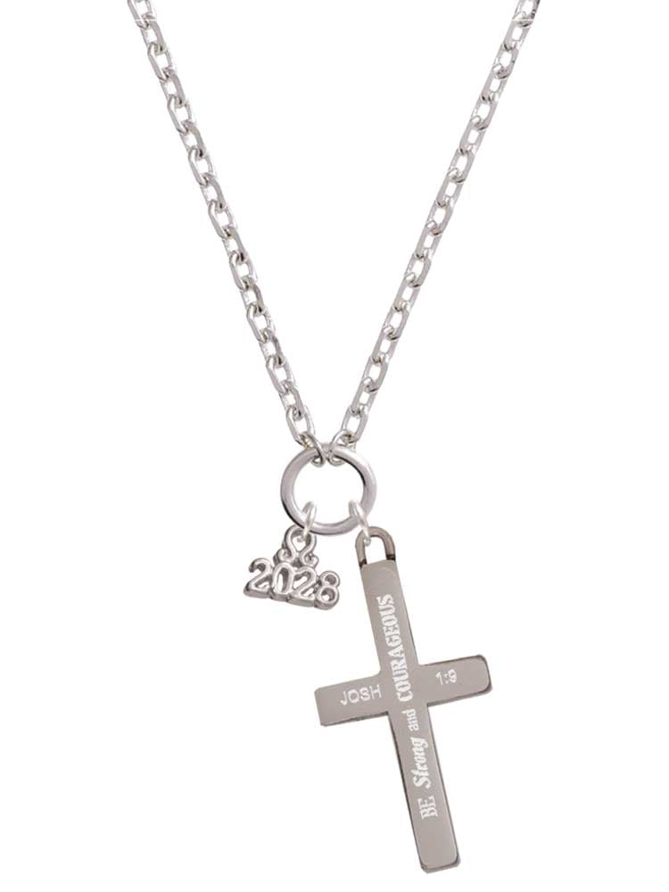 Delight Jewelry Silvertone Mini Year 2028 Be Strong and Courageous ...