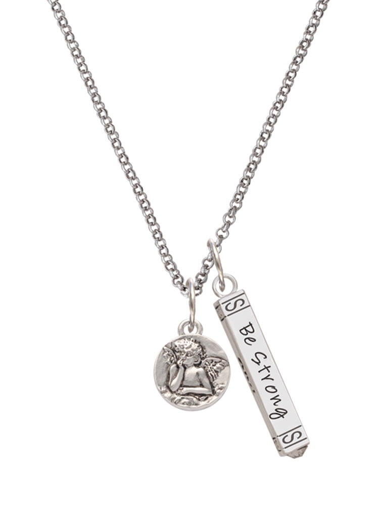 Delight Jewelry Silvertone Small Raphael Angel on Disc Silvertone Be ...