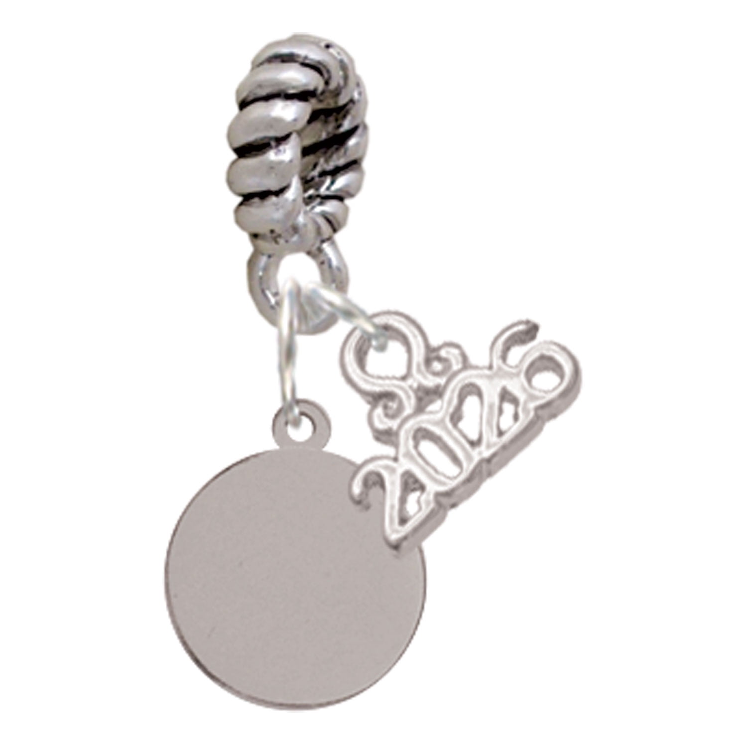 Delight Jewelry Stainless Steel 10mm Blank Disc - Silver Plated Rope ...