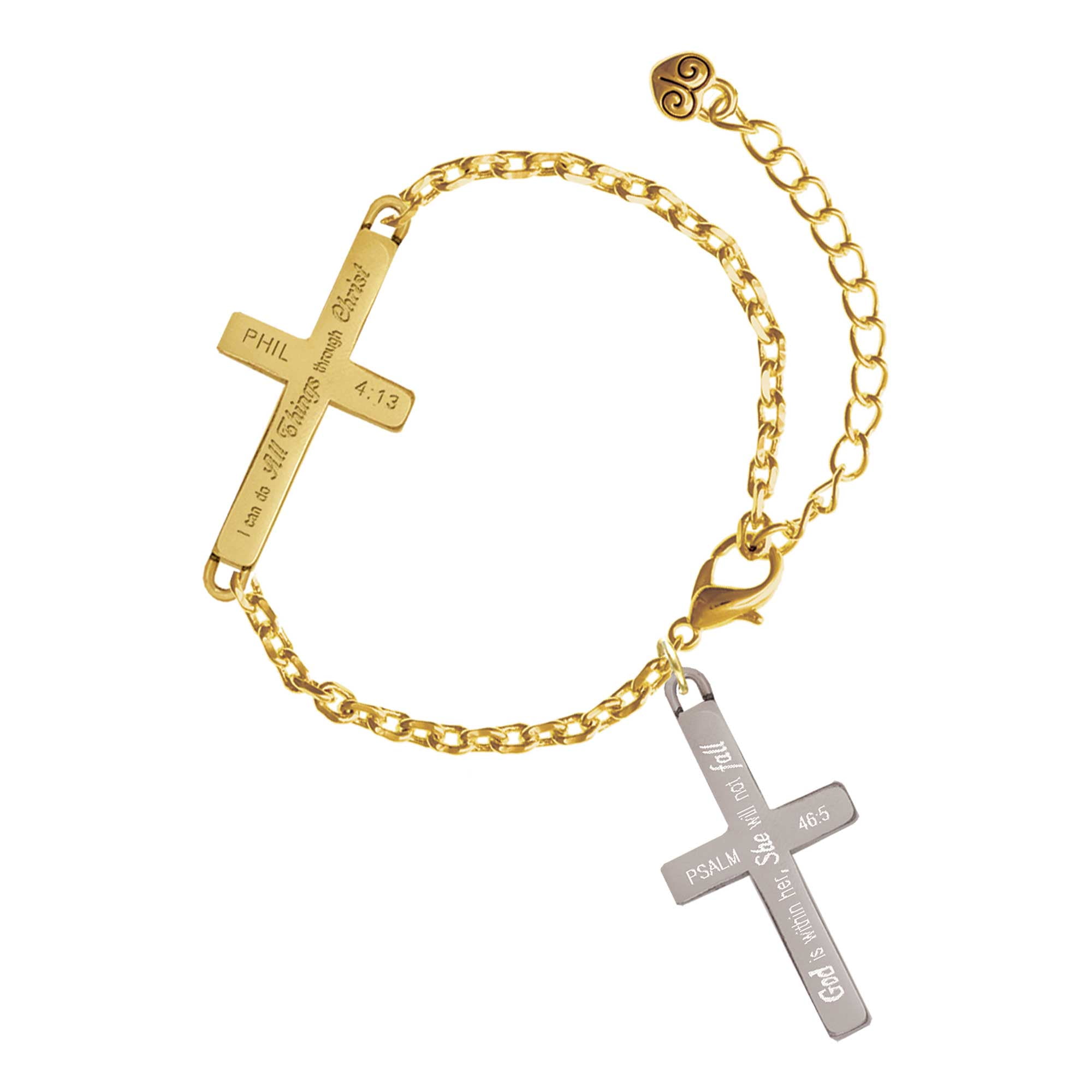 Delight Jewelry Stainless Steel Psalm 46:5 - She will not Fall Engraved ...