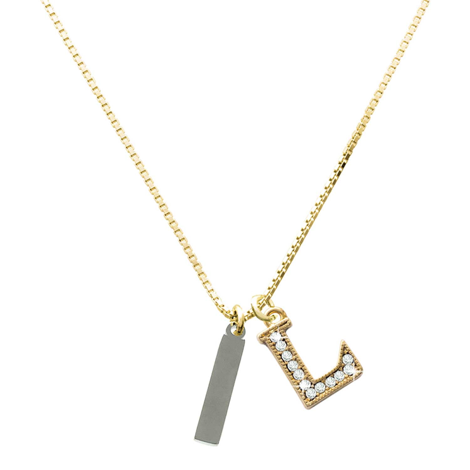 Delight Jewelry Stainless Steel Rectangular Blank Tag - Large Goldtone ...
